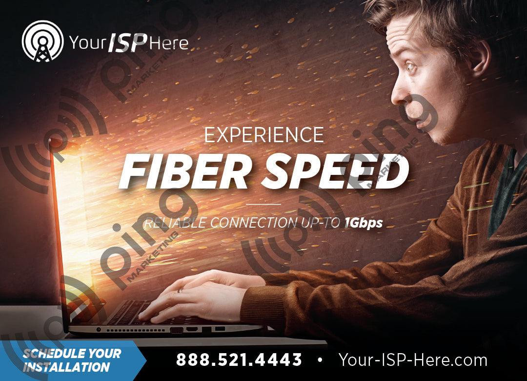 Postcard Design: Fiber Installation 4 – Ping Marketing